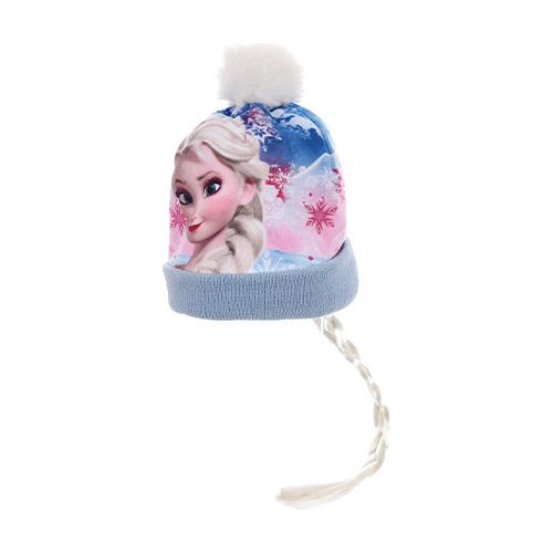 Frozen Elsa "pom pom" Hue med fletning Lyseblå | På Barato.dk – Barato ApS